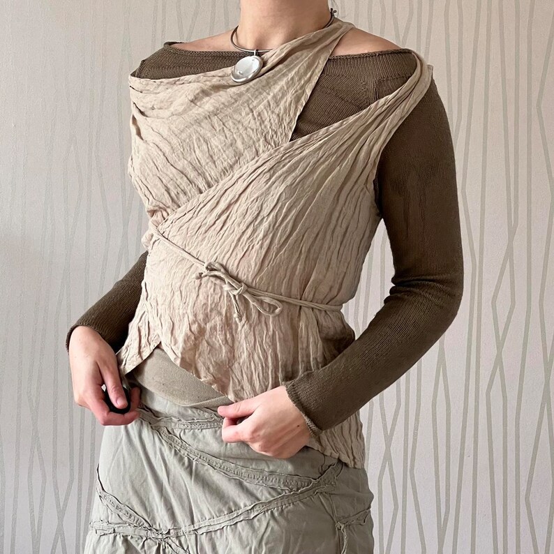 Sarah Pacini Wrap Top Y2K Deconstructed Coquette Solarpunk Whimsigoth ...