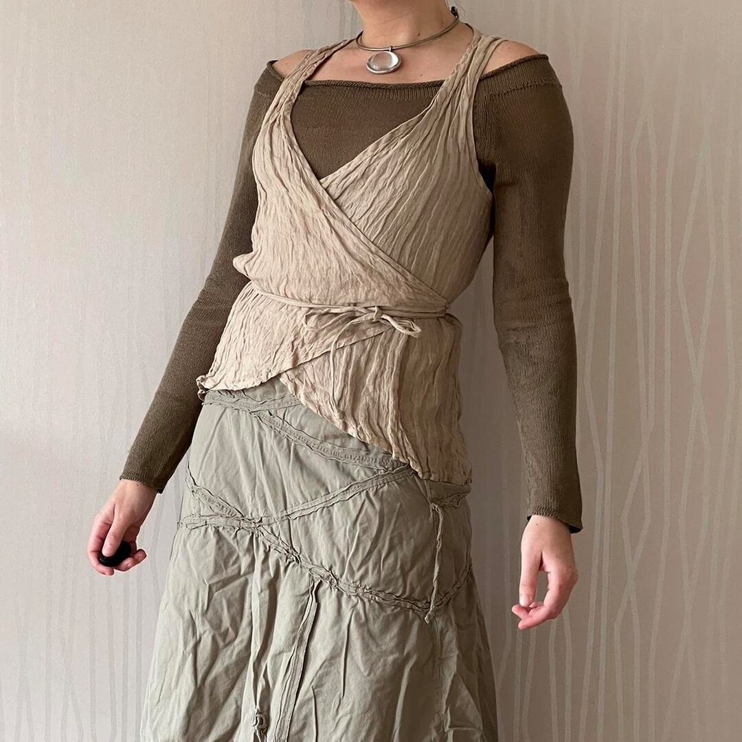Sarah Pacini Wrap Top Y2K Deconstructed Coquette Solarpunk Whimsigoth ...