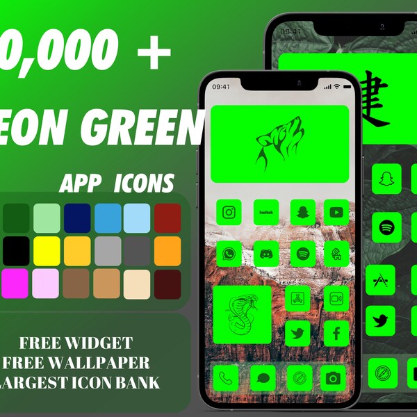 Neon App Icons - Etsy