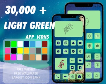 Light Green App Icon - Etsy