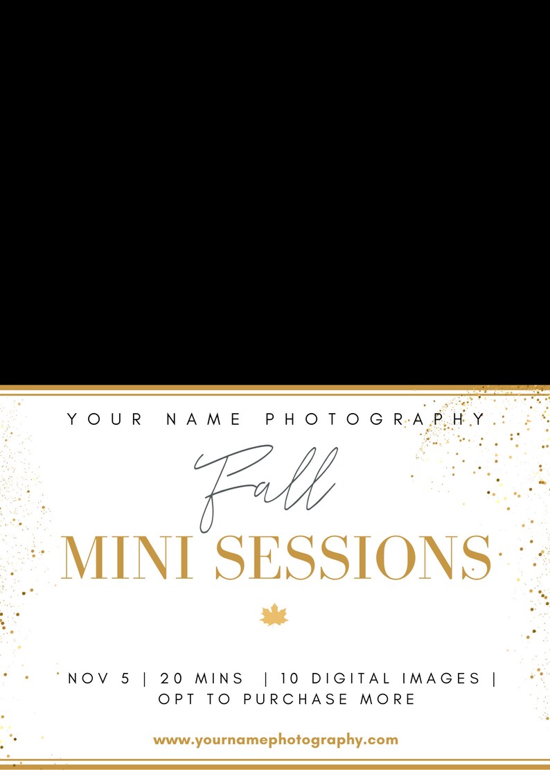 Fall Minis Template Fall Mini Session Family Photography Editable Canva ...