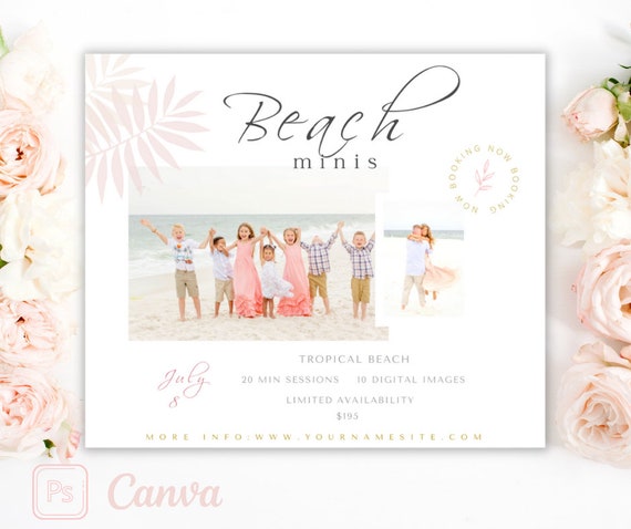 Beach Minis Template Beach Mini Session Template Beach Photo - Etsy