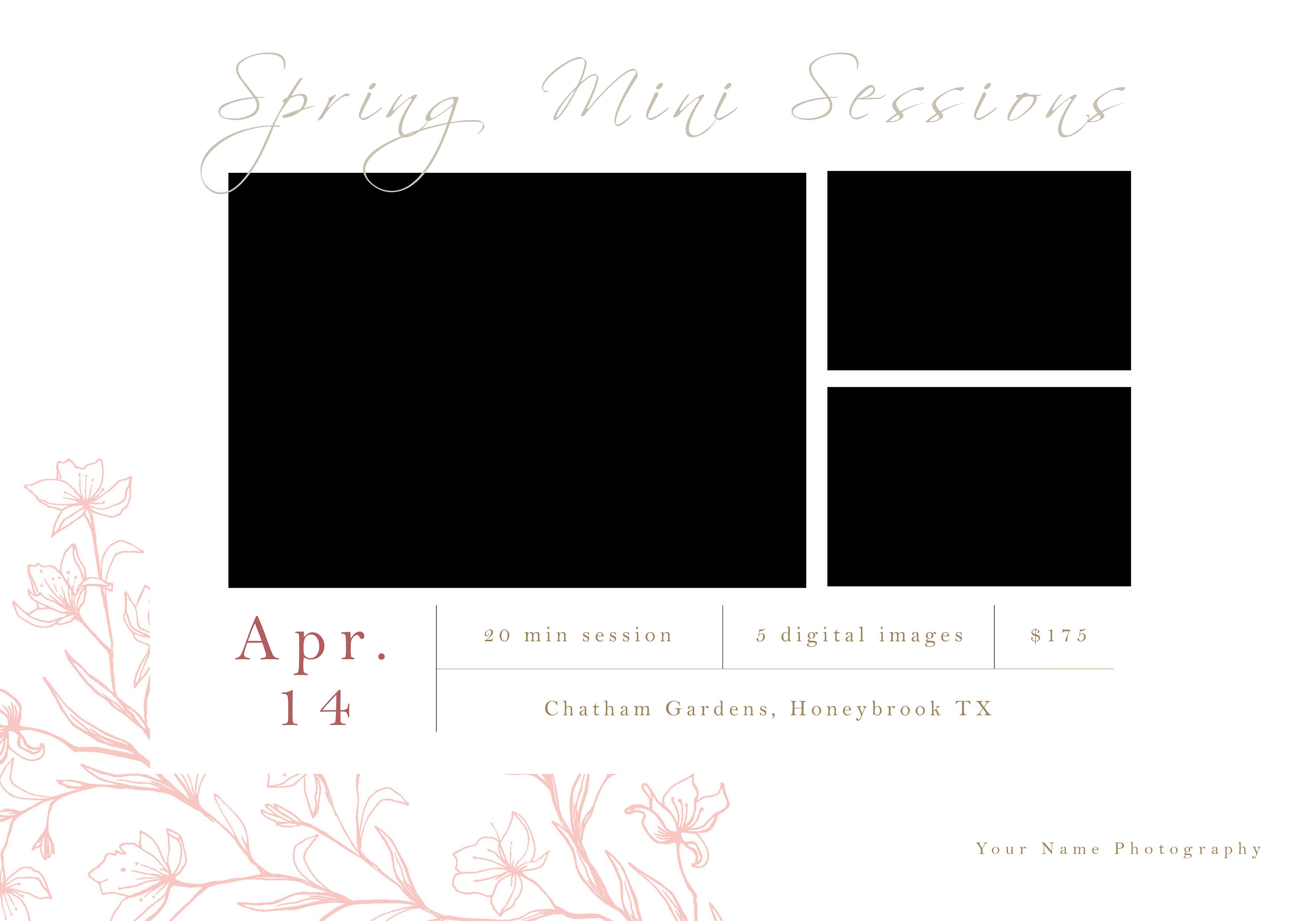 Spring Mini Session Template, Spring Mini Session, Photography ...