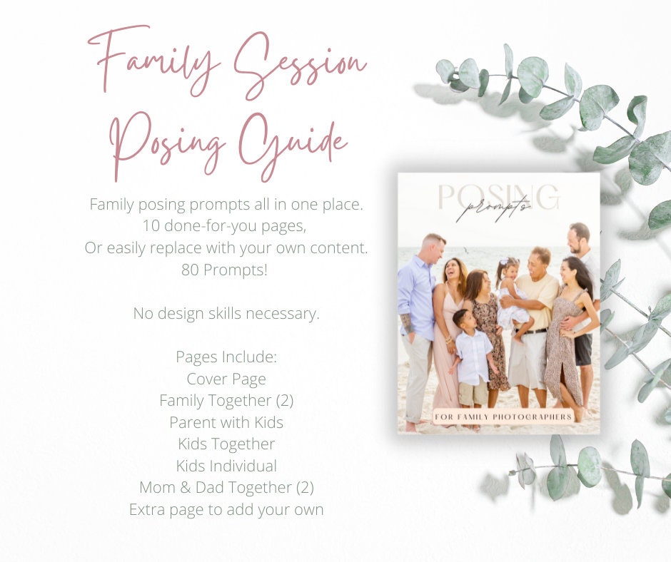 Posing Guide Bundle, Family Photography, Posing Prompts, Maternity ...