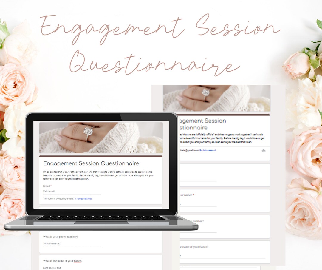 Engagement Session Questionnaire, Questionnaire for Photography ...
