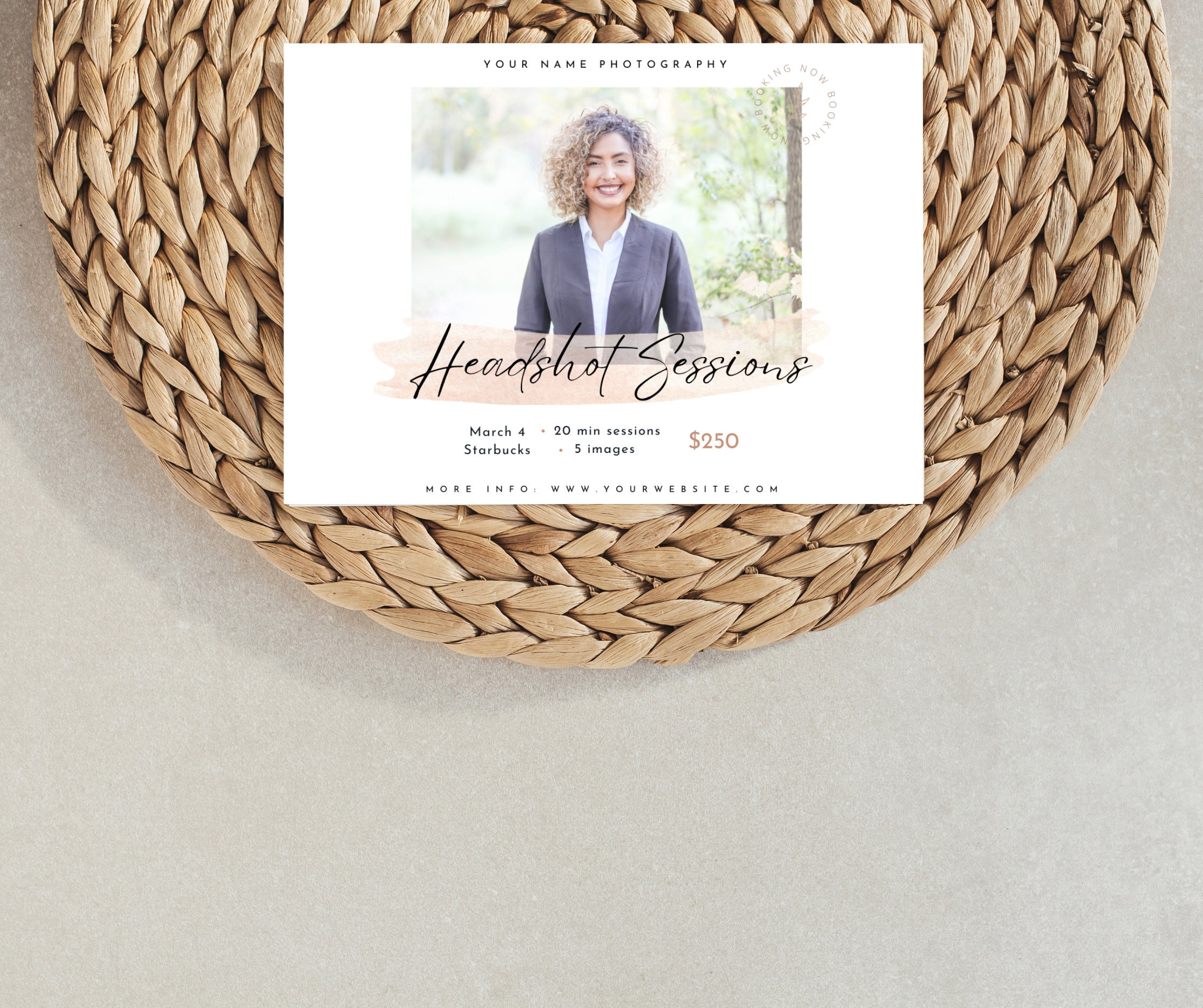 Headshot Session Template, Mini Session Template, Headshot Session ...