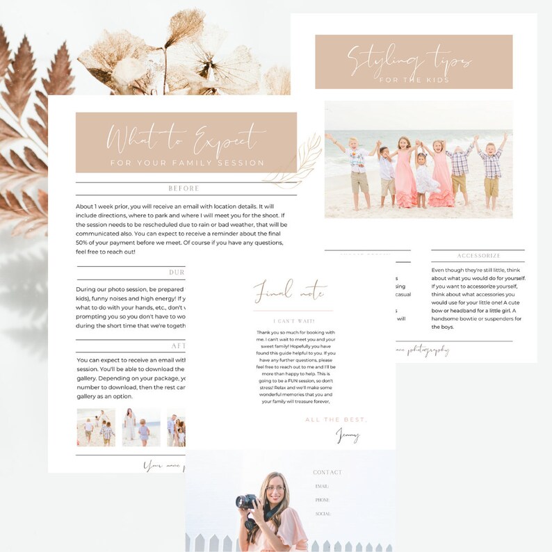 Family Session Prep Guide, What to Wear Style Guide, Canva Template ...