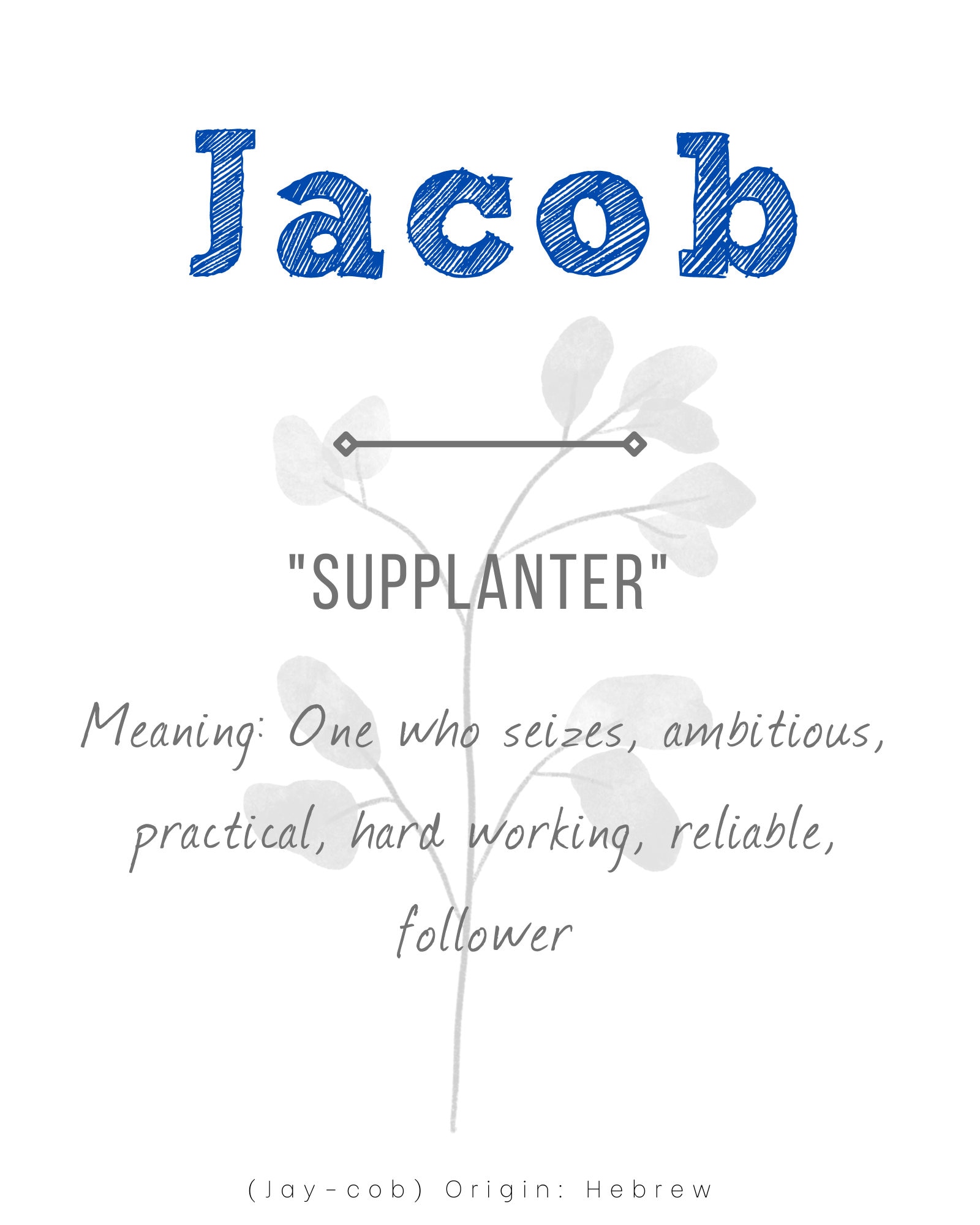 Biblical Name Jacob
