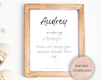 Mia Baby Name Meaning, Baby Nursery Sign, Printable Baby Name Sign ...