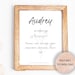 Audrey Name Meaning, Nursery Sign, Printable Baby Name Sign, Instant ...