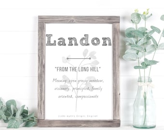 Kai Baby Name Meaning, Baby Nursery Sign, Printable Baby Name Sign ...