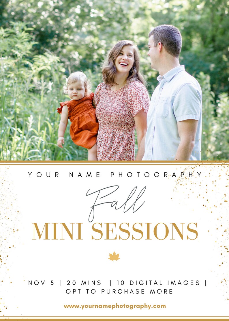 Fall Minis Template Fall Mini Session Family Photography - Etsy