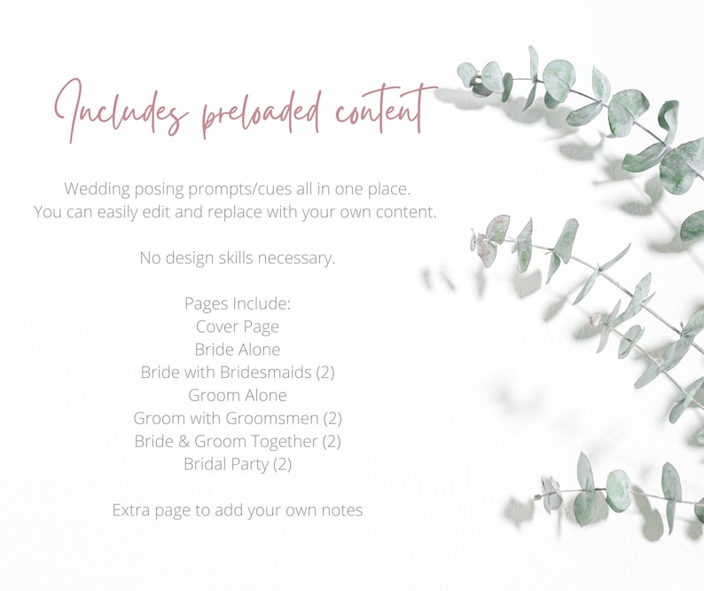 Wedding Posing Guide, Posing Prompts for Wedding Photographers, Wedding ...