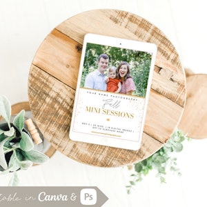Fall Minis Template Fall Mini Session Family Photography Editable Canva ...