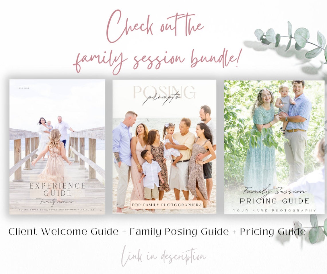 Family Posing Guide, Posing Prompts for Family Photographers, Mini ...