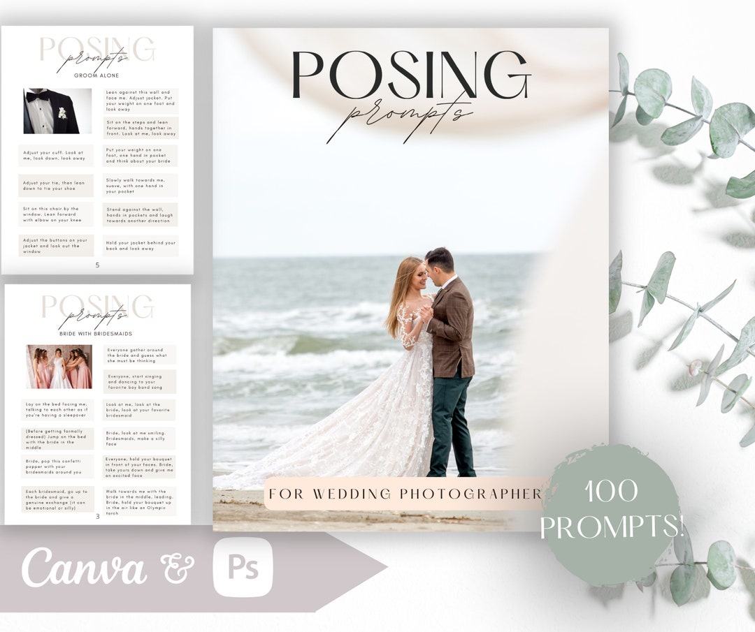 Wedding Posing Guide, Posing Prompts for Wedding Photographers, Wedding ...