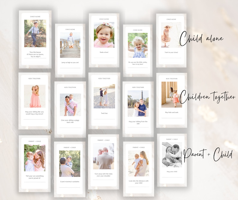 Family Posing Guide, Posing Prompts for Family Photographers, Mini ...