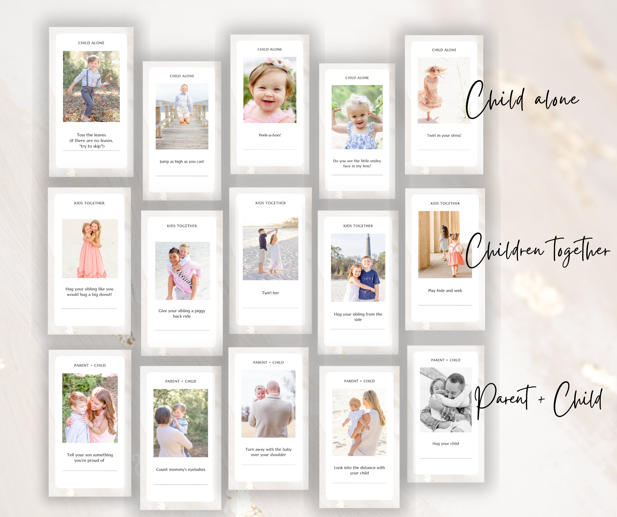 Family Posing Guide, Posing Prompts for Family Photographers, Mini ...