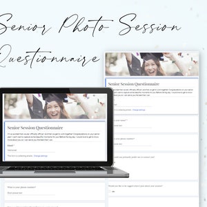 Senior Session Questionnaire, Questionnaire for Photography Template ...
