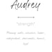 Audrey Name Meaning, Nursery Sign, Printable Baby Name Sign, Instant ...