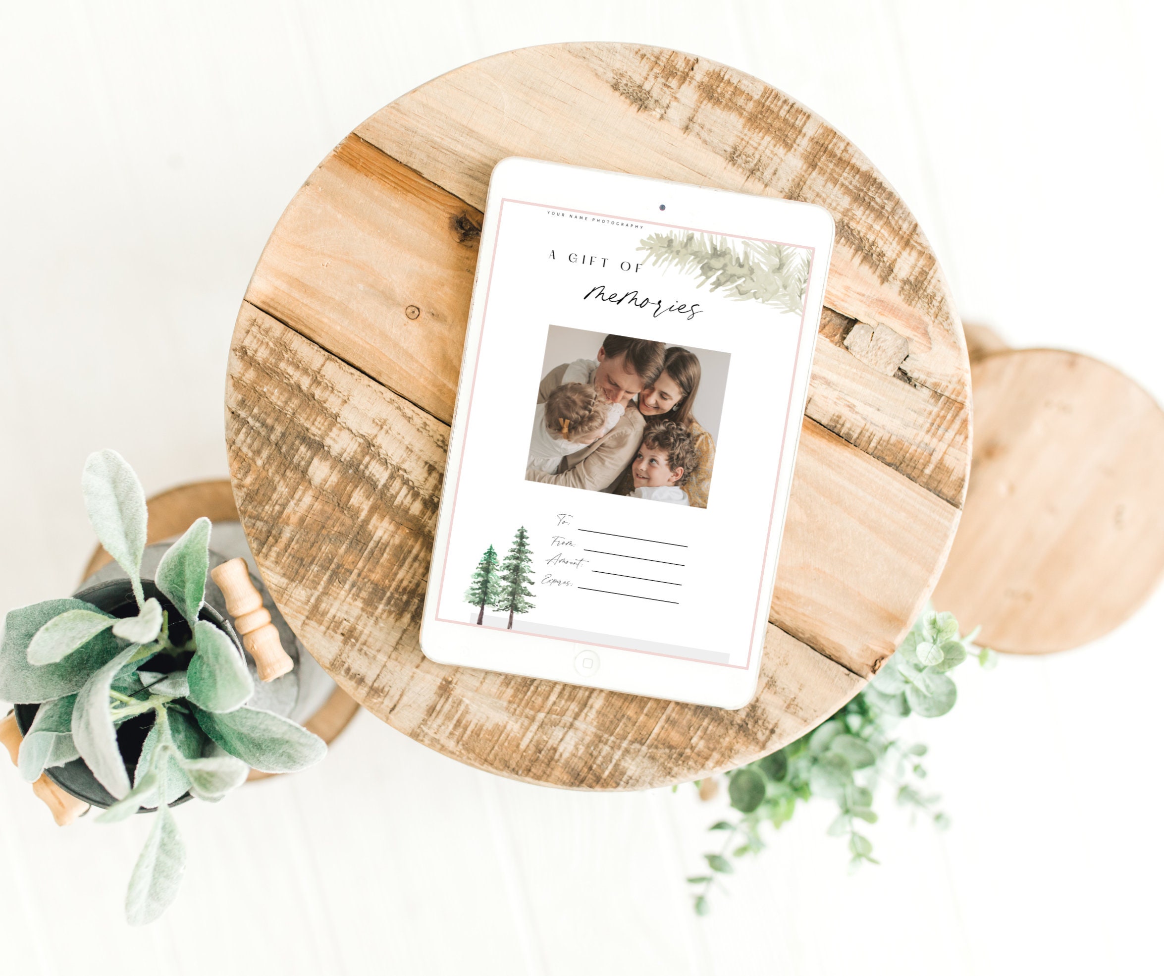 Photographer Gift Certificate Template, Christmas Gift Card for ...