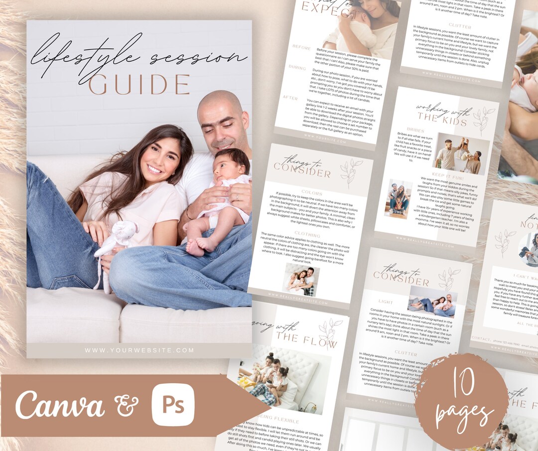 Family Lifestyle Session Prep Guide, What to Wear Style Guide, Canva Template, Family ...