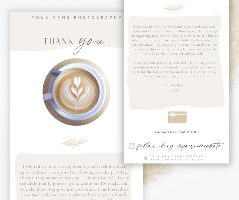Photographer Email Template, Thank You, Photography Email, Canva ...