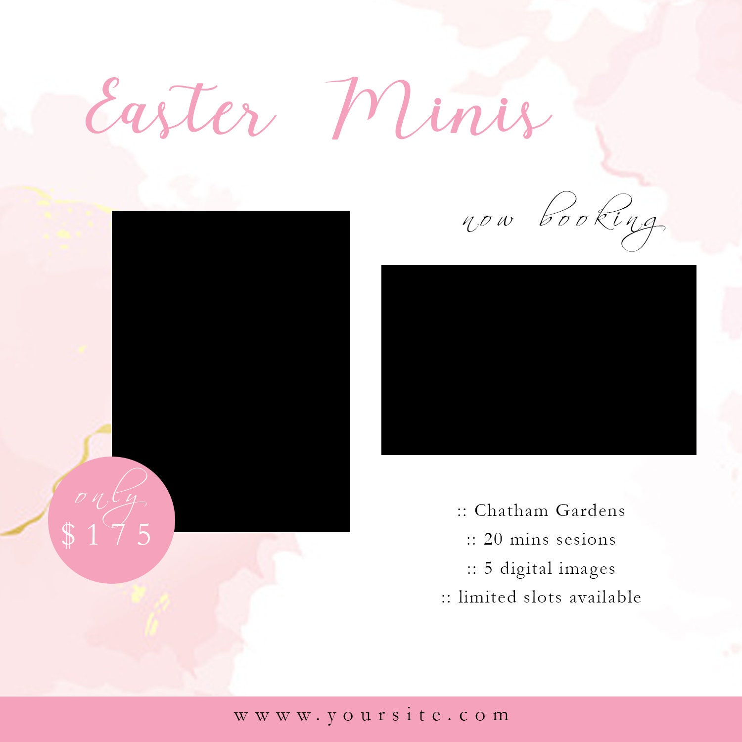 Easter Mini Session Template, Spring Mini Session Template, Spring ...
