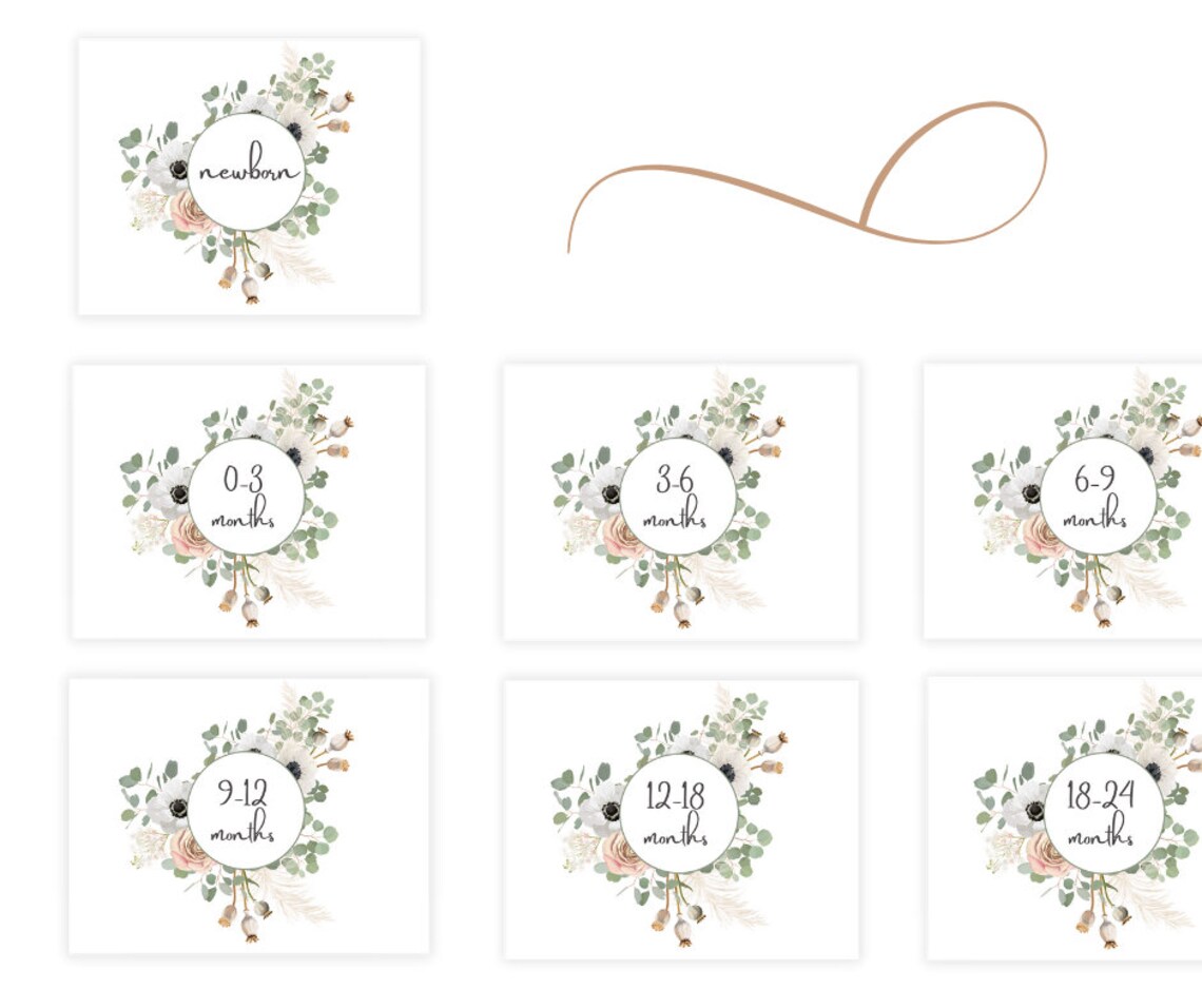 Floral Printable Nursery Drawer Labels, Basket Labels, Baby Girl ...