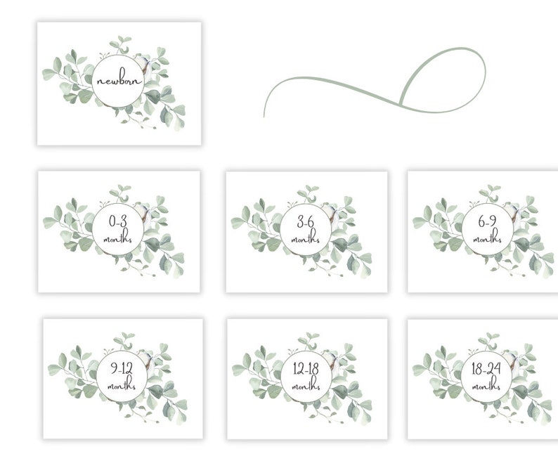 Eucalyptus Printable Nursery Drawer Labels, Basket Labels, Baby Girl ...