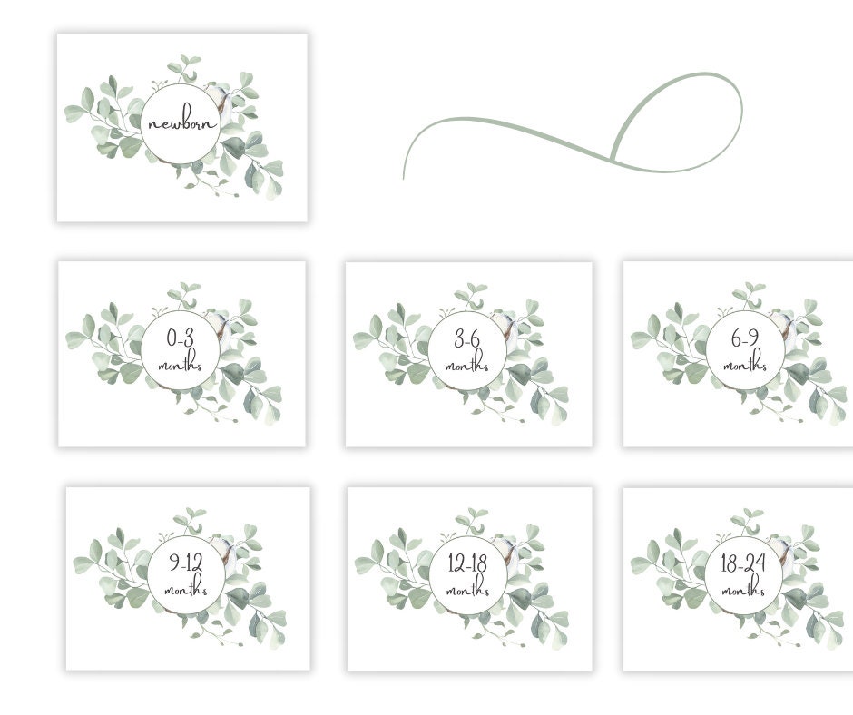 Eucalyptus Printable Nursery Drawer Labels, Basket Labels, Baby Girl ...