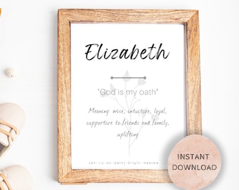 Mia Baby Name Meaning, Baby Nursery Sign, Printable Baby Name Sign ...