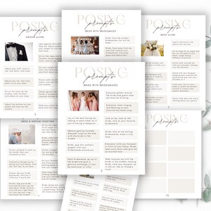 Wedding Posing Guide, Posing Prompts for Wedding Photographers, Wedding ...