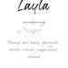 Layla Name Meaning, Nursery Sign, Printable Baby Name Sign, Instant ...