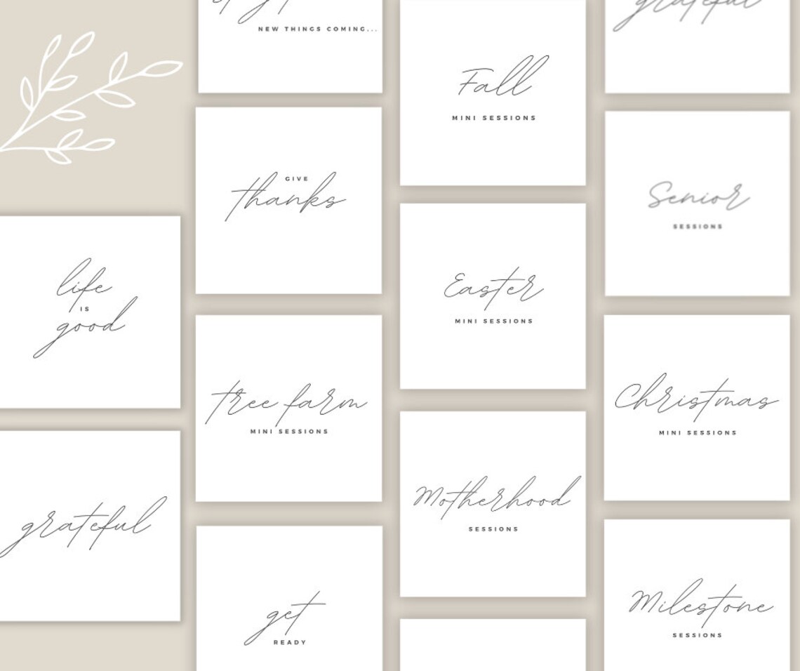 Minimal Instagram Post Templates for Photographers, Family Photography ...
