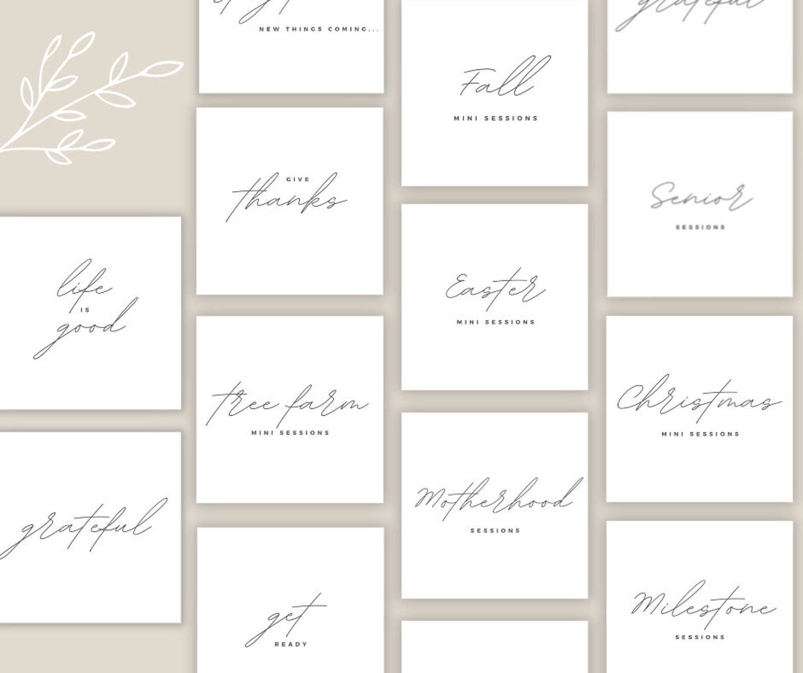 Minimal Instagram Post Templates for Photographers, Family Photography ...