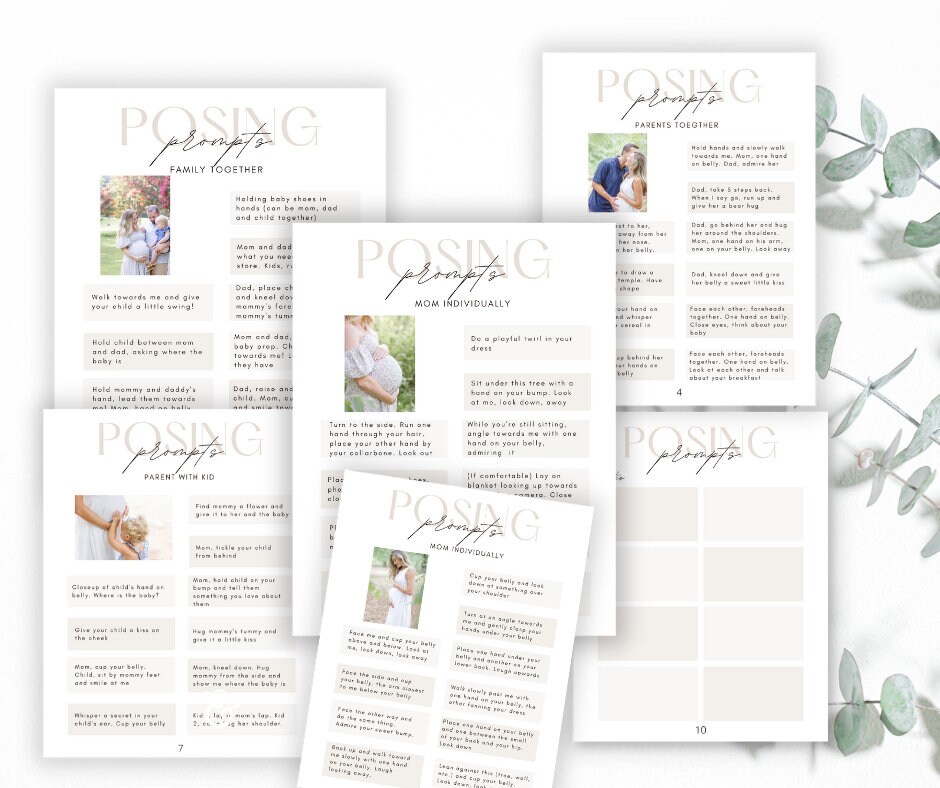 Posing Guide Bundle Family Photography Posing Prompts - Etsy