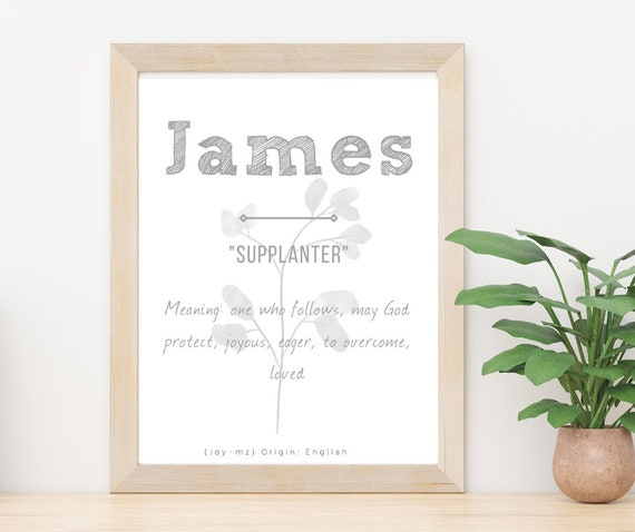 James Name Sign Baby Boy Nursery Sign Baby Names Meaning - Etsy