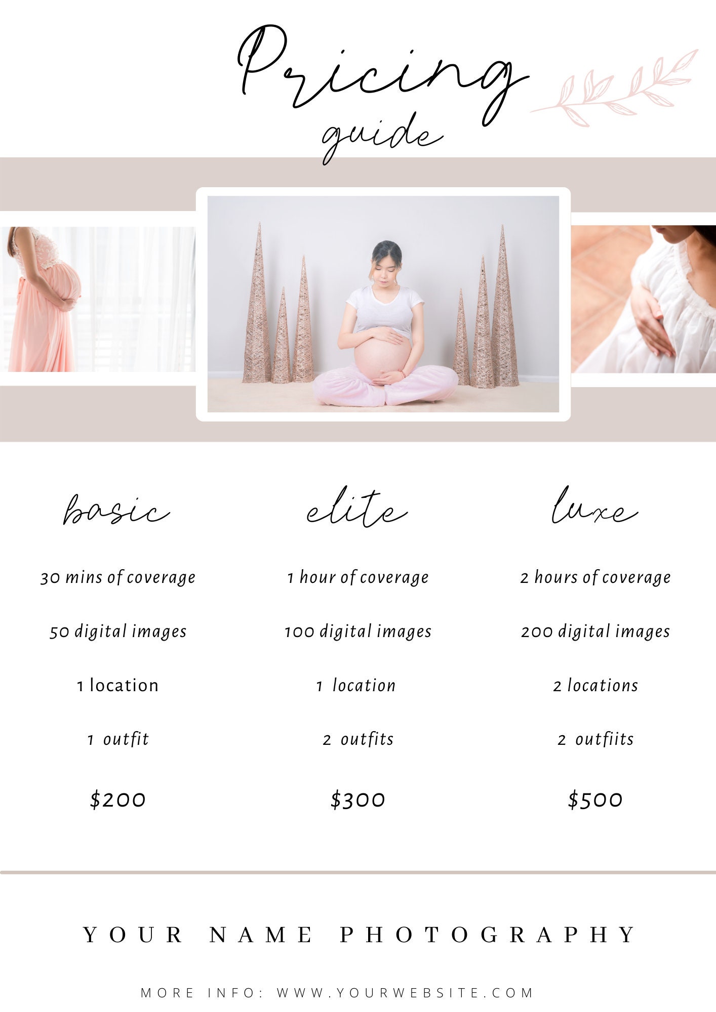 Maternity Pricing Guide Template, Maternity Sessions, Photography ...