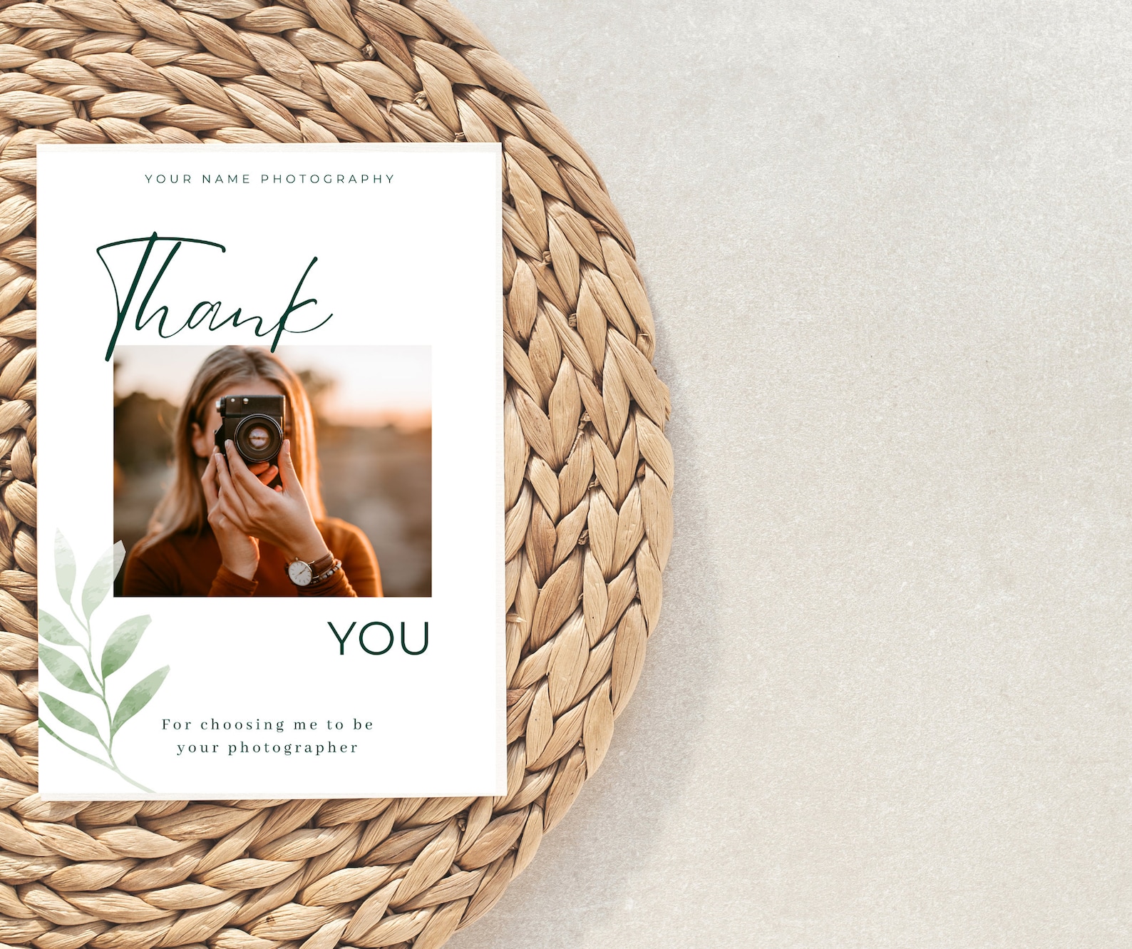 Photographer Thank You Template, Photographer Thank You Card ...