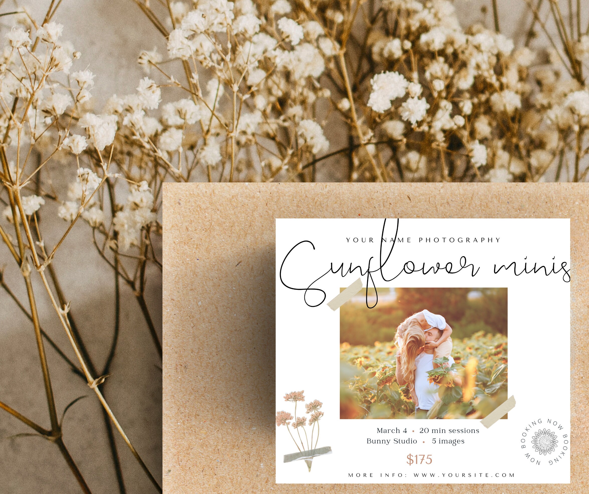 Sunflower Mini Session Template, Sunflower Mini, Summer Mini Session ...