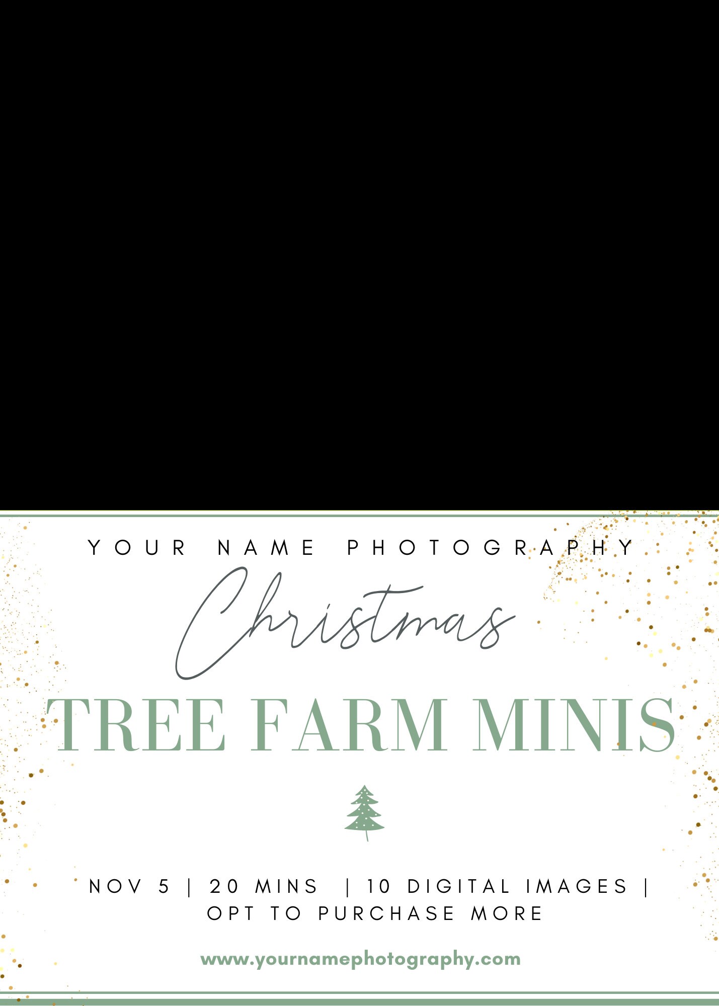 Christmas Tree Farm Mini Template, Christmas Mini Session, Family ...