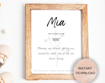 Lukas Baby Name Meaning, Baby Nursery Sign, Printable Baby Name Sign ...