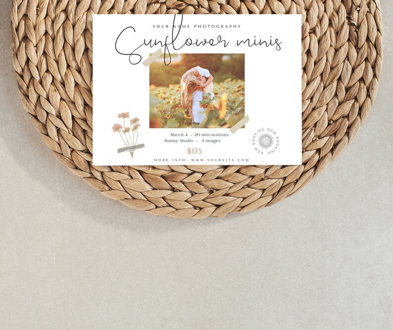 Sunflower Mini Session Template, Sunflower Mini, Summer Mini Session ...