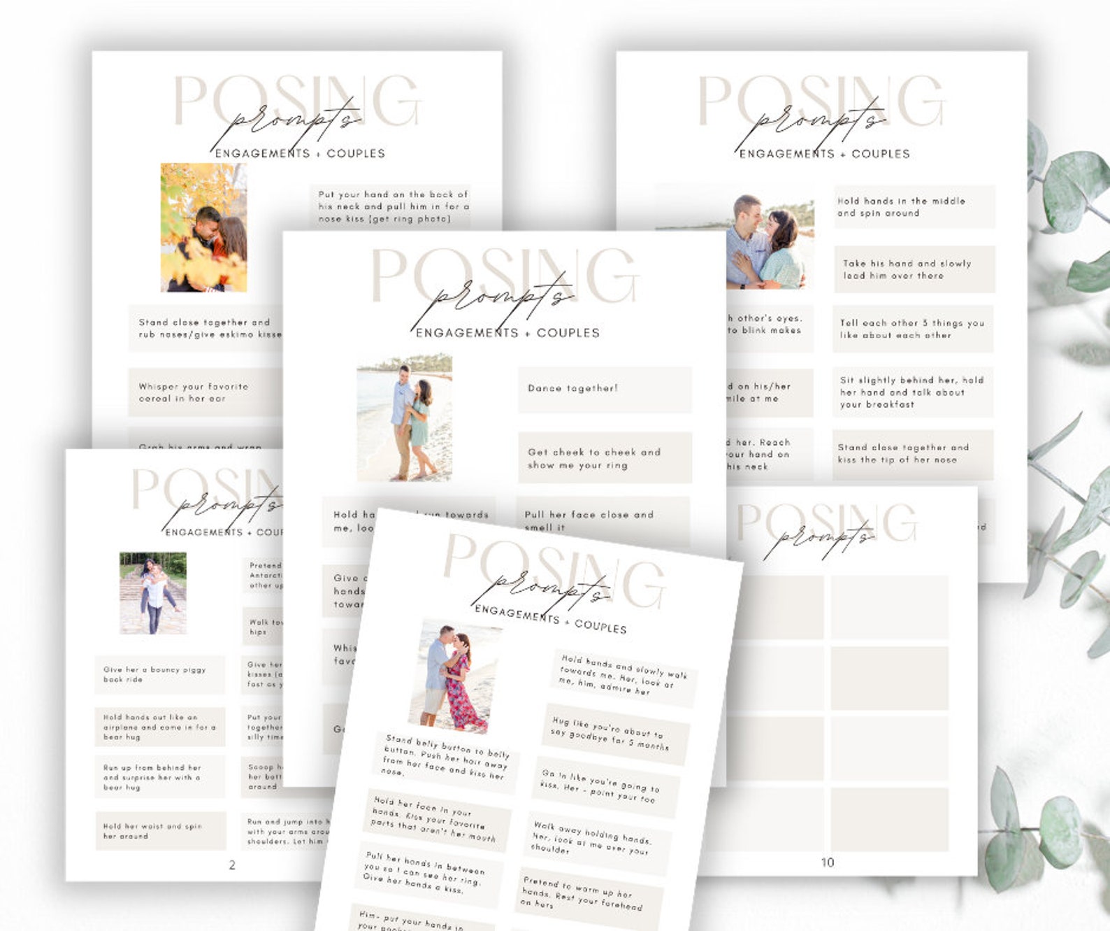 Engagement Posing Guide, Posing Prompts for Family Photographers, Mini ...