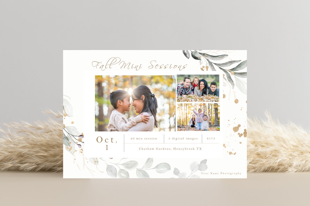 Fall Mini Session Template, Fall Mini Session Ad, Fall Minis, Fall ...