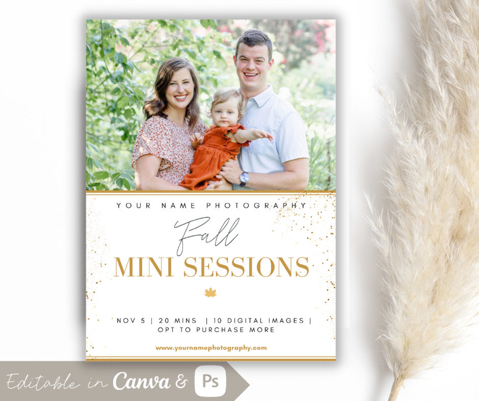 Fall Minis Template Fall Mini Session Family Photography - Etsy