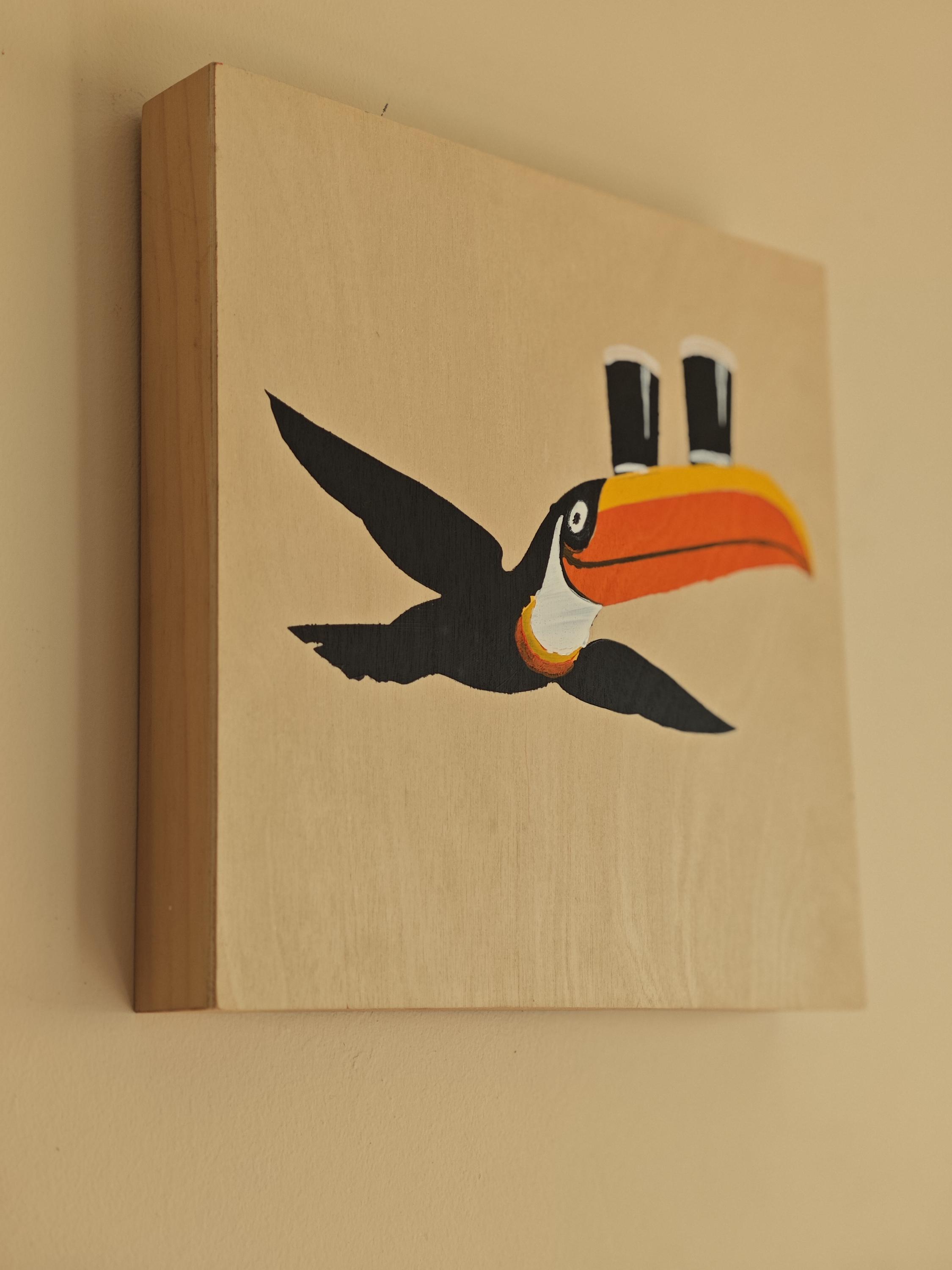 Guinness Toucan: Spray Painted Stencil Art on Wood - Etsy
