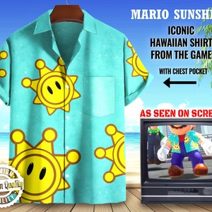 Mario Sunshine Hawaiian Shirt - Etsy