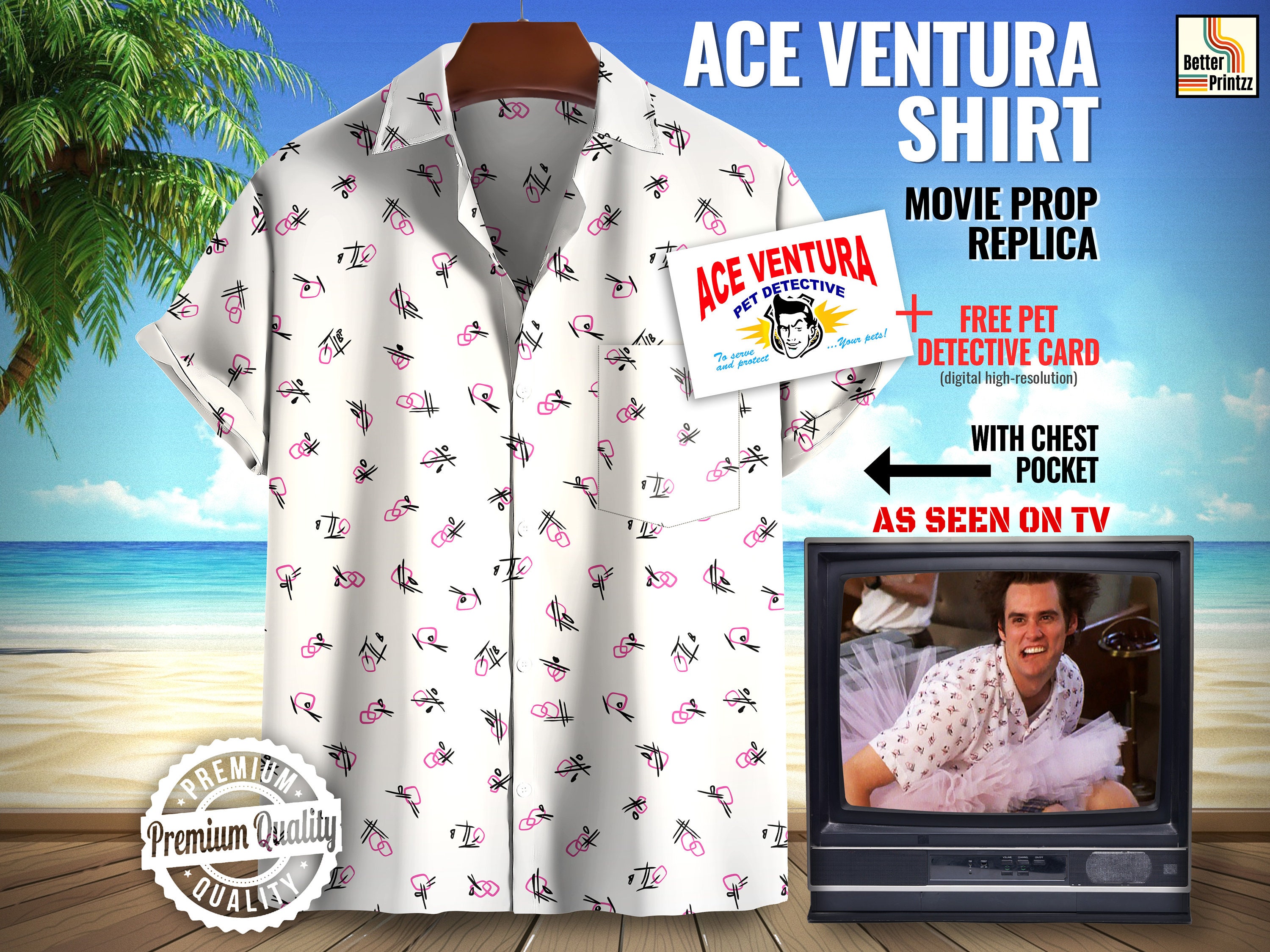 Ace Ventura Tutu Costume Shirt